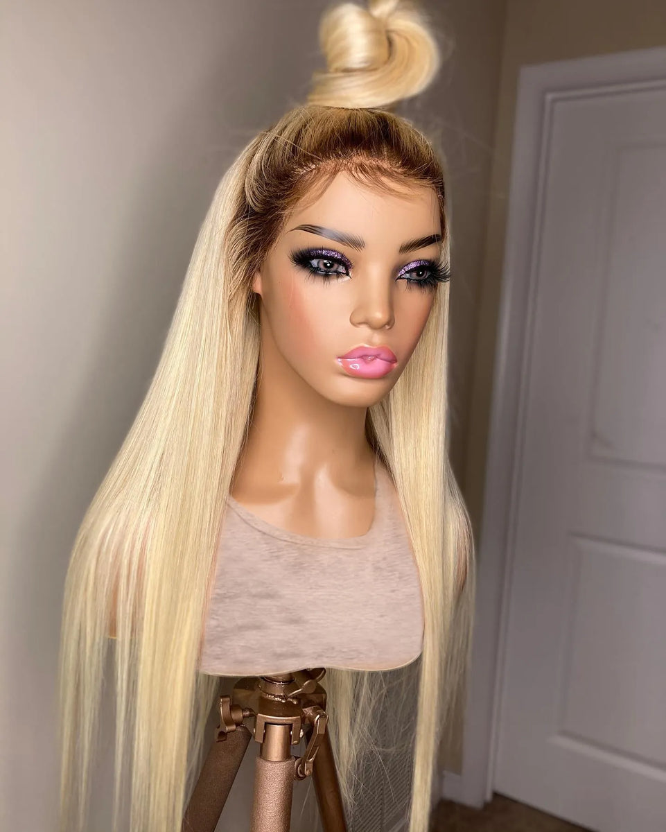Brown Root Frontal Hair Wigs – GlamourGraced